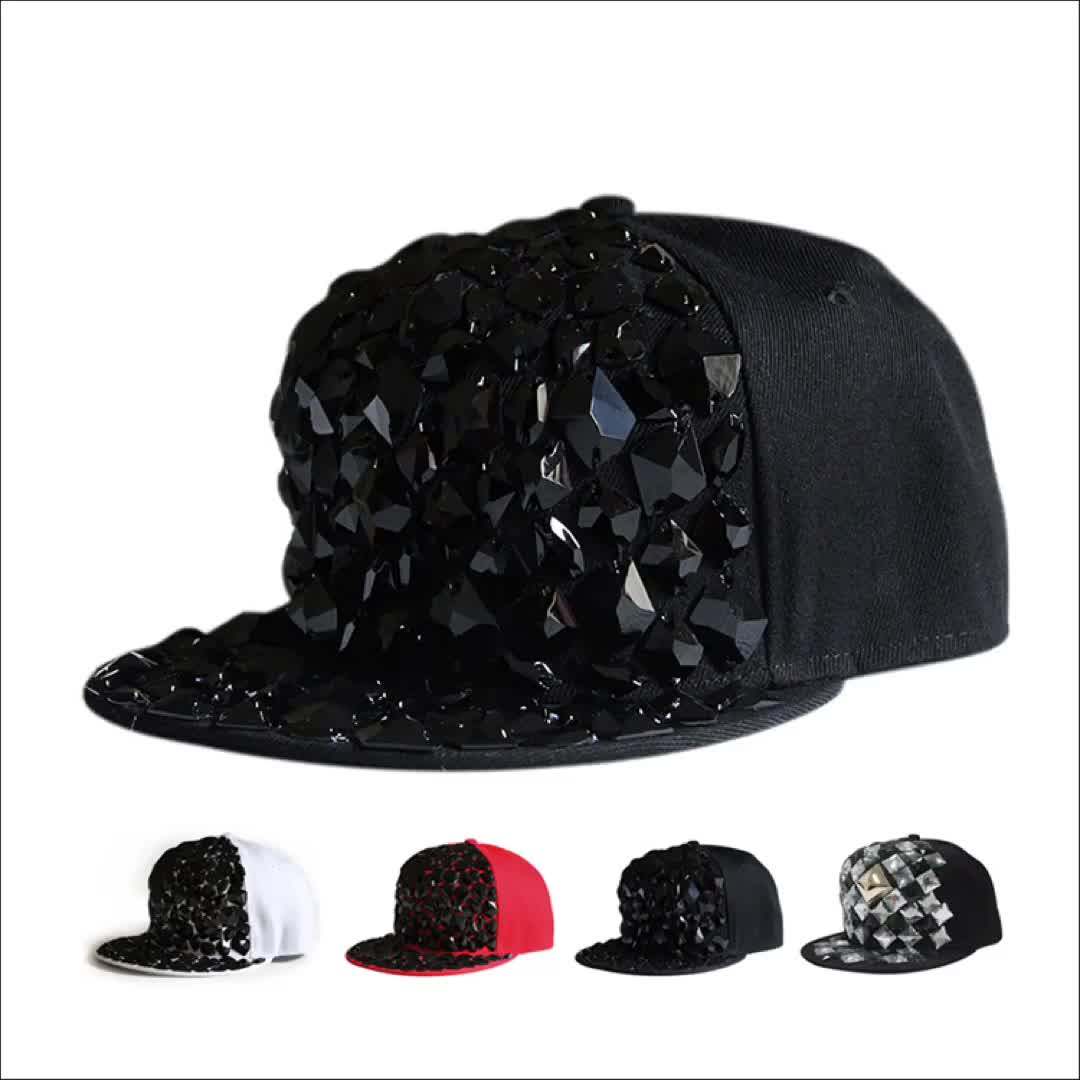 New Arrive Fashion Black Diamond Hats Hip- Hop Snapback Caps Christmas ...