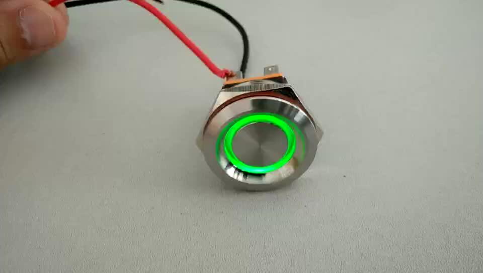 22mm 15a High Current Waterproof Momentary Metal Led Push Button Switch ...