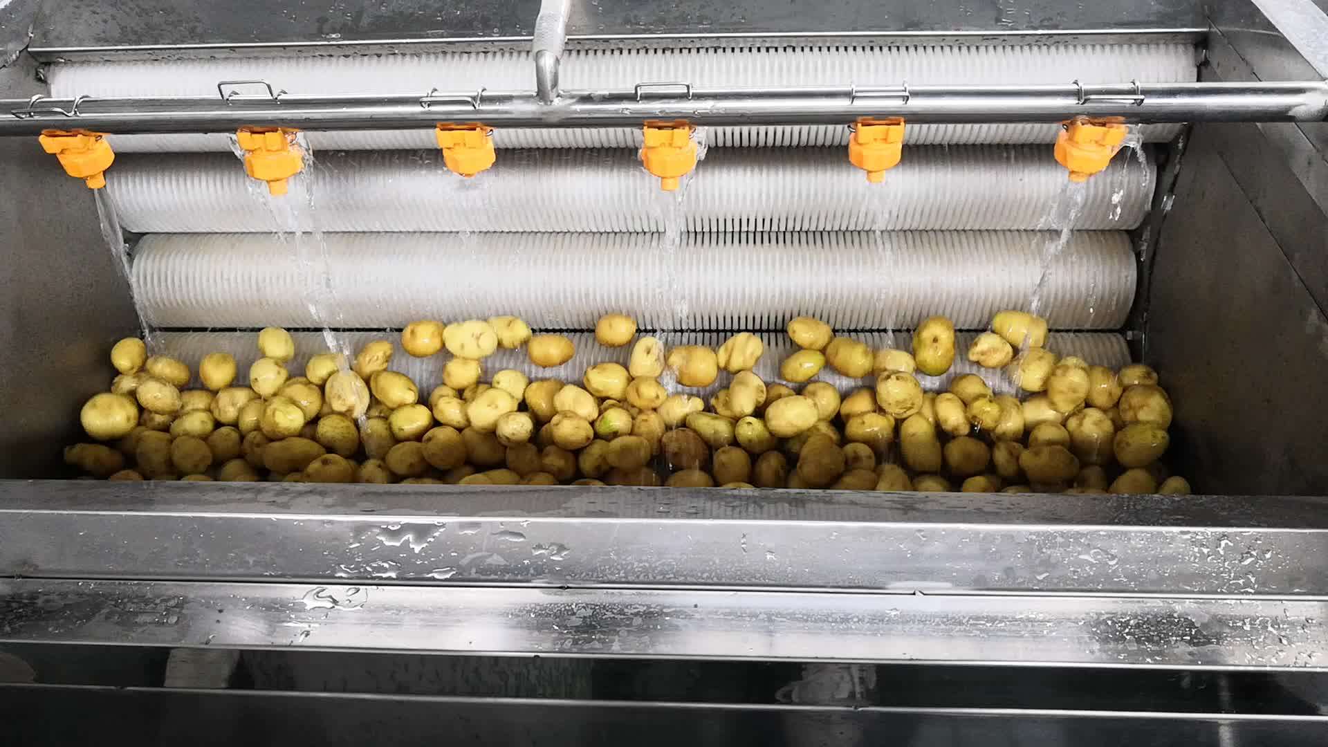 Industrial Carrot Potato Chips Cutting Washing Peeling Machine - Buy ...