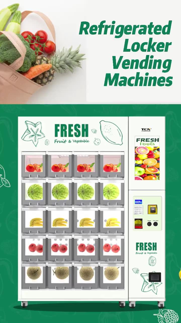 Tcn Refrigerated Locker Vending Machine Transparent Window Vending ...