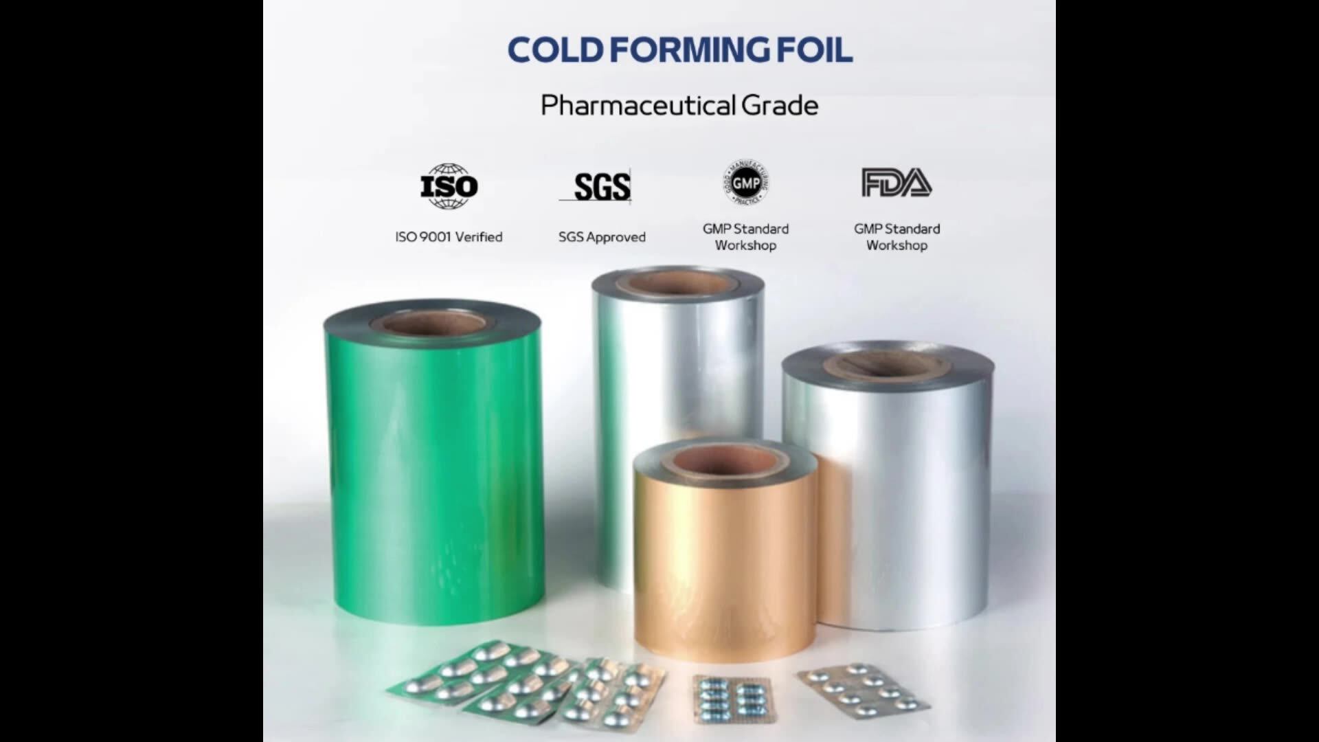 Cold Forming Medical Film Ptp Tablets Blister Aluminum Foil 8021 ...