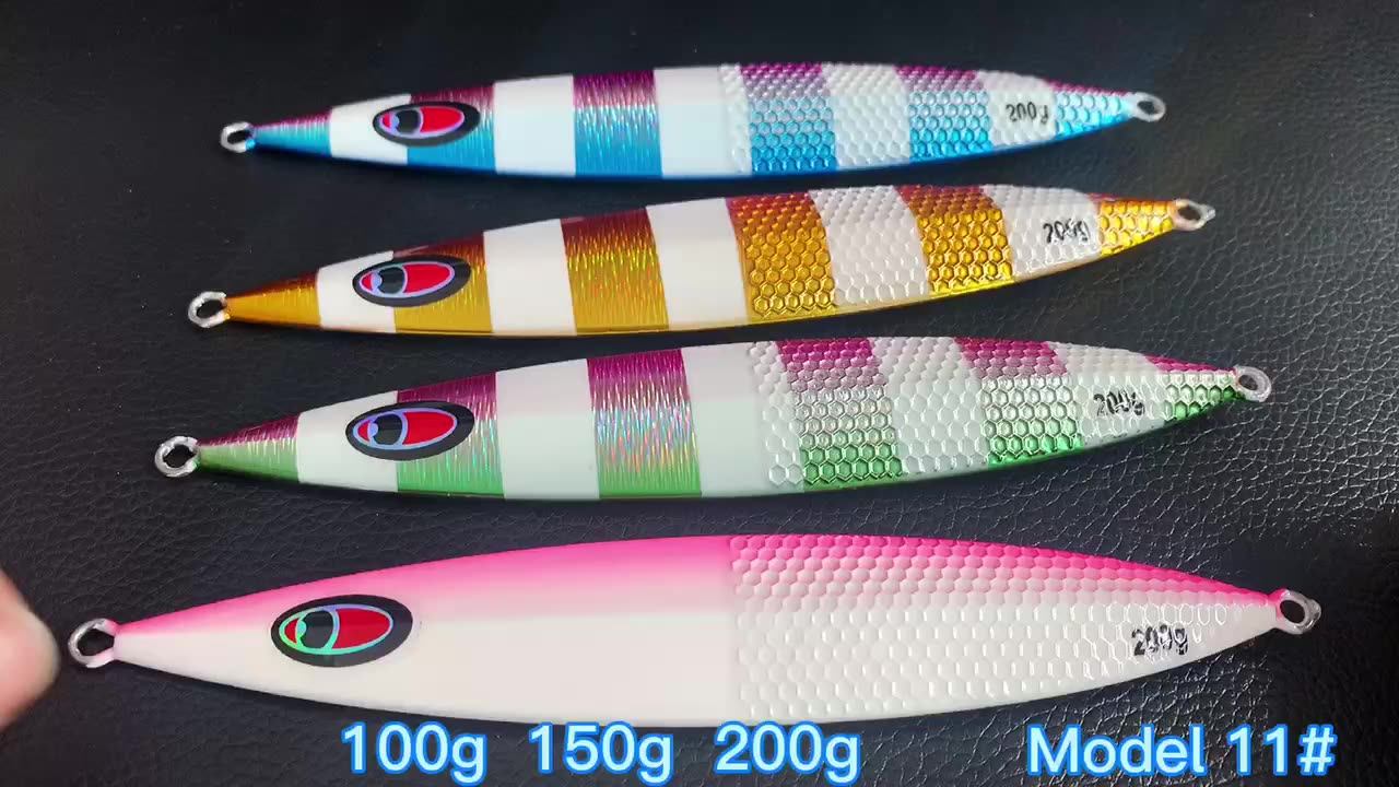 J11 Offshore Fish Light Sea Fake Tuna Luminous Fast Fall Metal Jig Lure ...