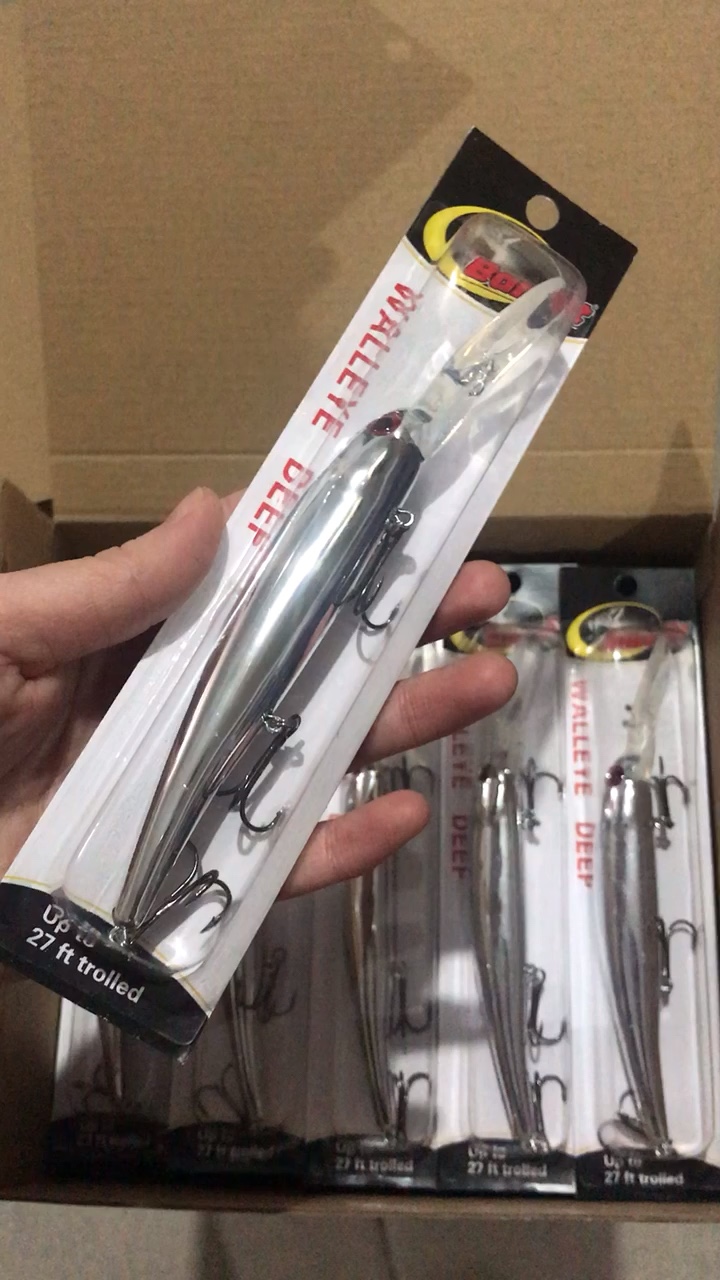 Cast Fish Lure 16cm 19g Hard Plastic Blank Deep Diving Minnow Lure Hard Bait Long Casting ...