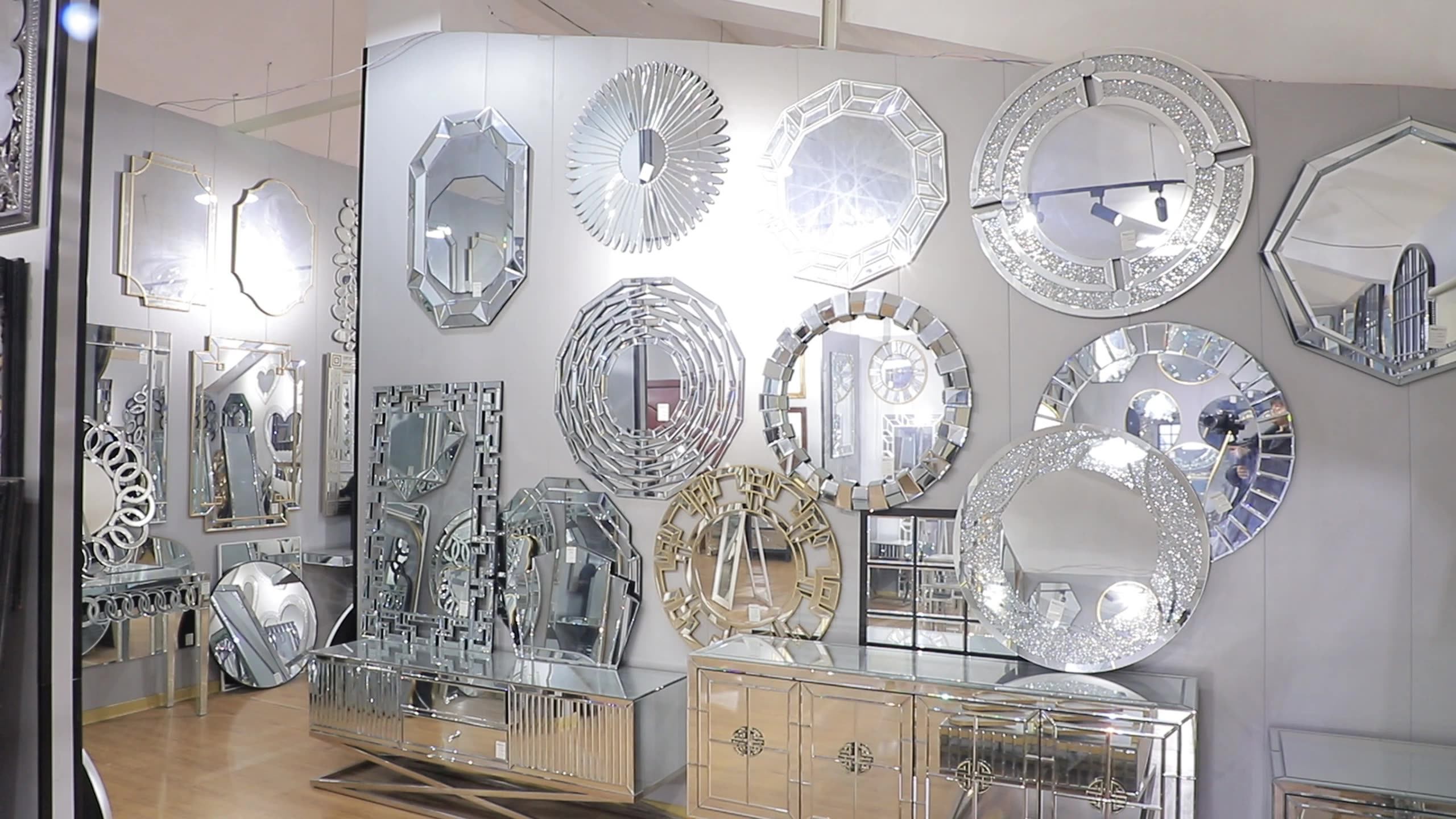 Modern Crushed Sparkle Crystal Mirrors Decor Wall Looking Rectangle ...