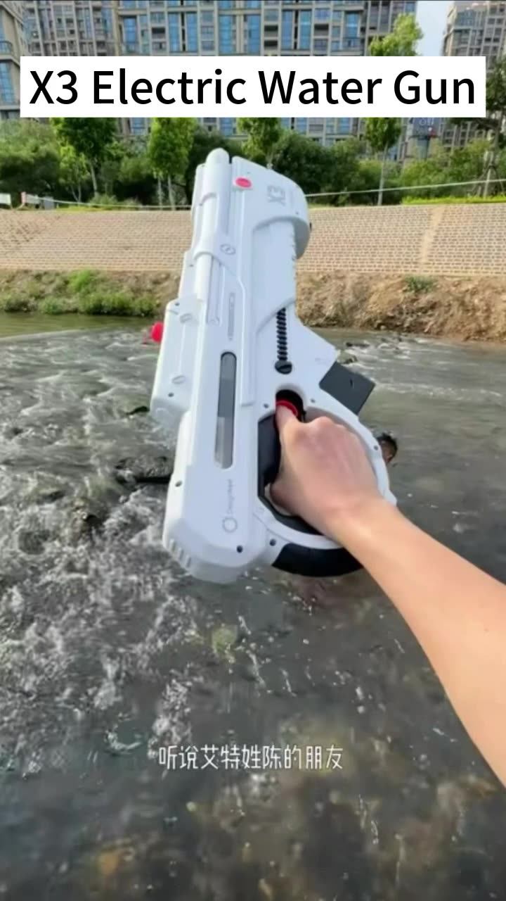 X3 Electronic Automatic Big Capacity Long Range Water Gun Super Soaker ...
