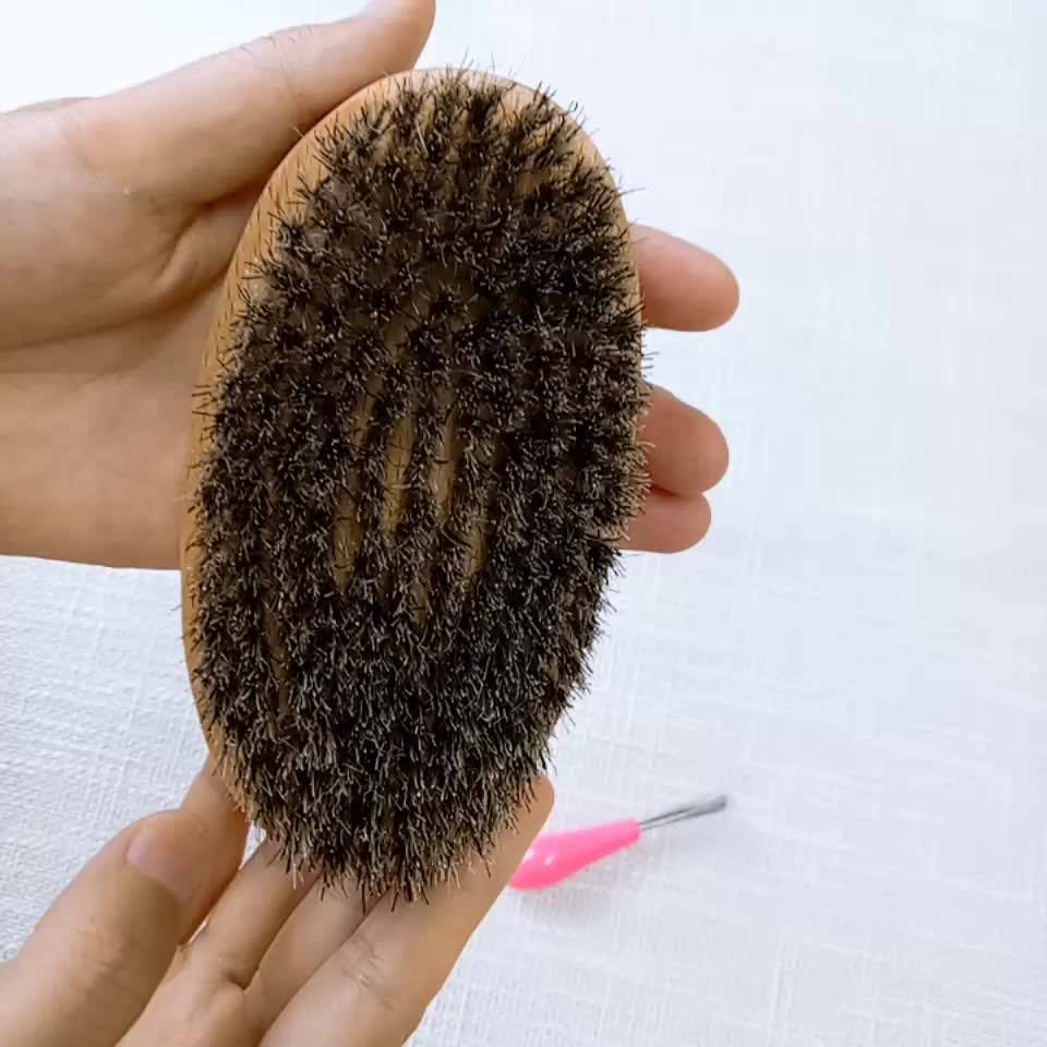 New Arrives 100% Pure Boar Bristles Curved 360 Wave Brush - Buy High ...