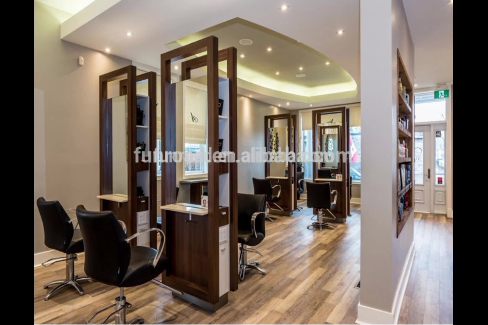 Modern Hair Salon Furniture Styling Station With Reception Desk - Buy ...