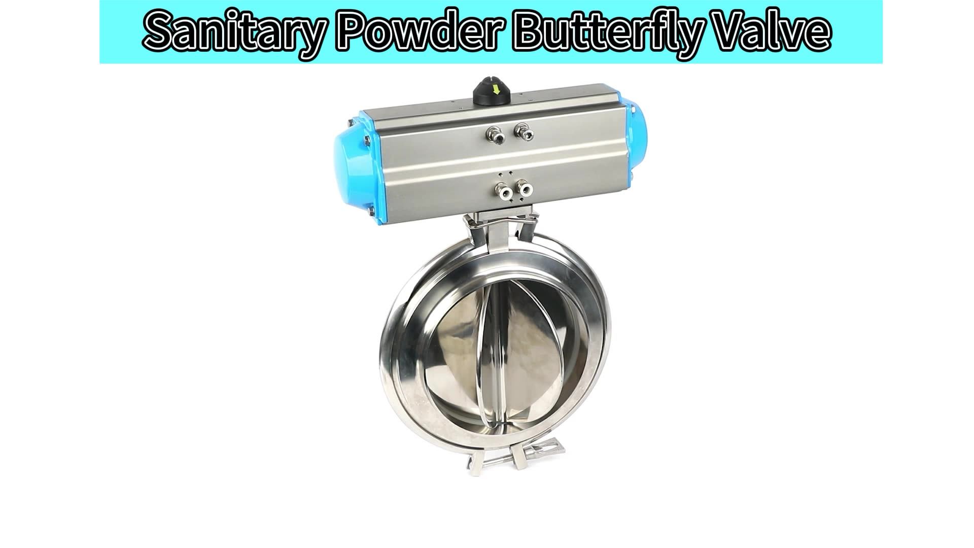 Dn200 Food Grade Sanitary Air Pneumatic Forge Powder Butterfly Valve ...