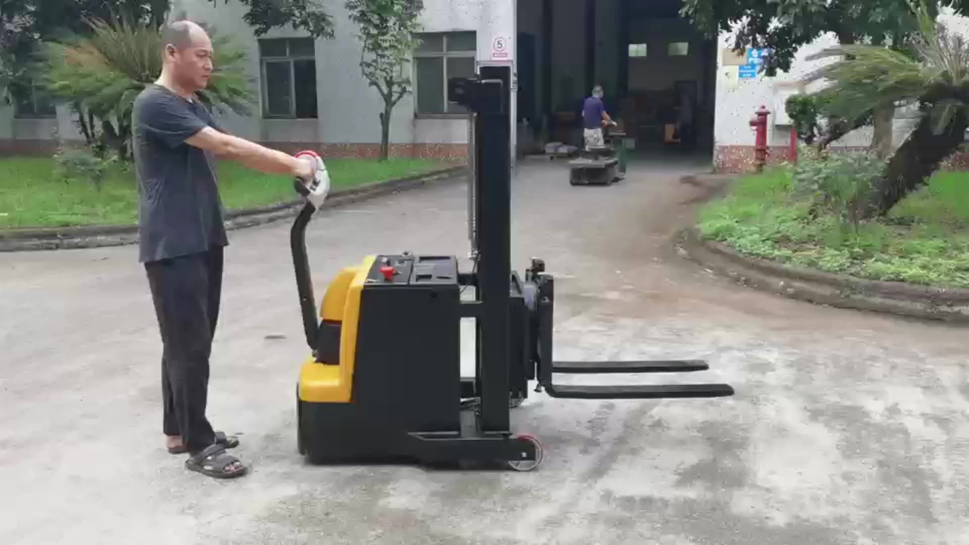 Veshai Fully Powered Counter-balanced Pallet Stacker Truck With Side ...