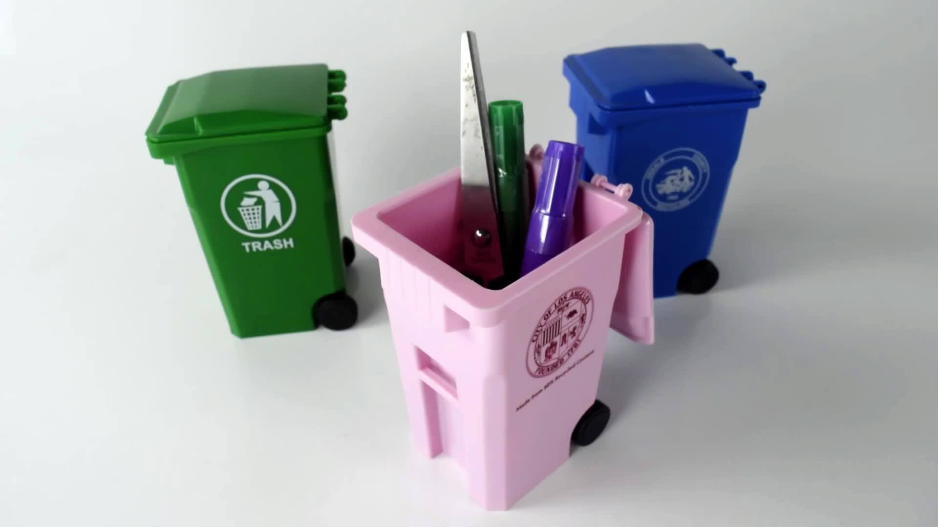 Mini Waste Bin Plastic Desk Pen Holder Hot Sell Plastic Mini Trash Can ...