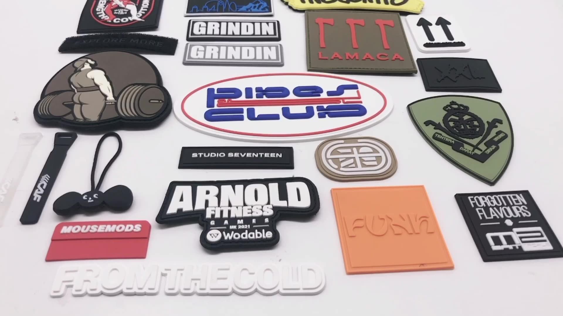 2d/3d Embossed Pvc Patch Clothing Main Label Customized Rubber Patch ...