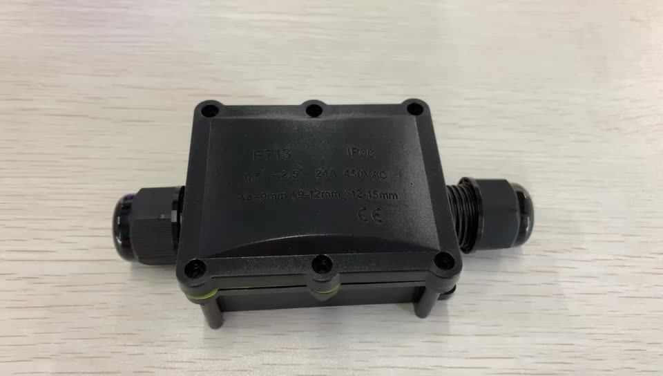 Oem Black Ip68 Waterproof Junction Box Wire Cable Terminal Block 2 Hole ...