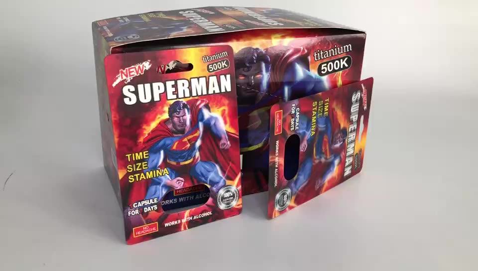 Wholesale Male Enhancement Pills Packing Boxes 500k Superman 3d ...