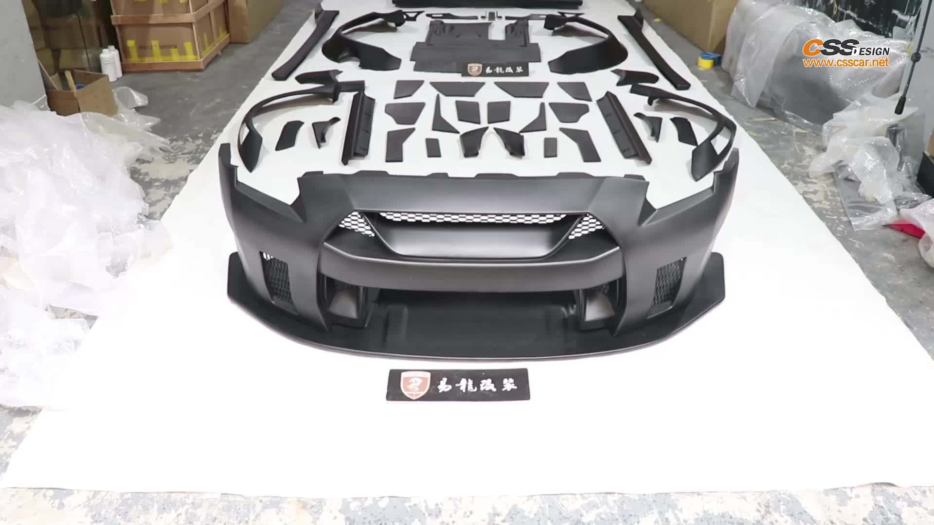 Lb Tipi 2 Stil Fiber Cam Frp Geniş Vücut Kiti Için Nissan Gtr R35 Araba ...