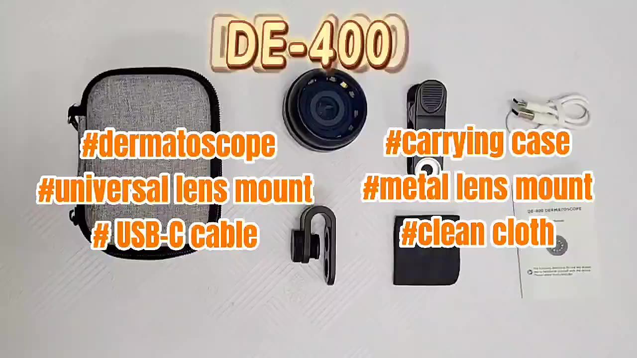 Iboolo Mini Dermatoscope De-400 10x Magnifying Lens Hd Compatibility ...