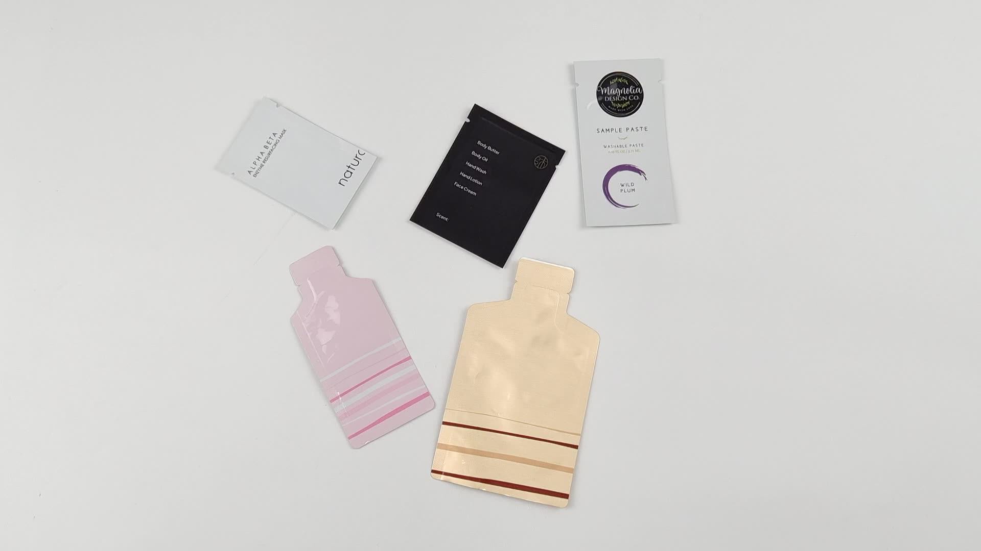 Sample Sachet Packets Body Lotion Shampoo Pouches Skincare Cosmetics ...