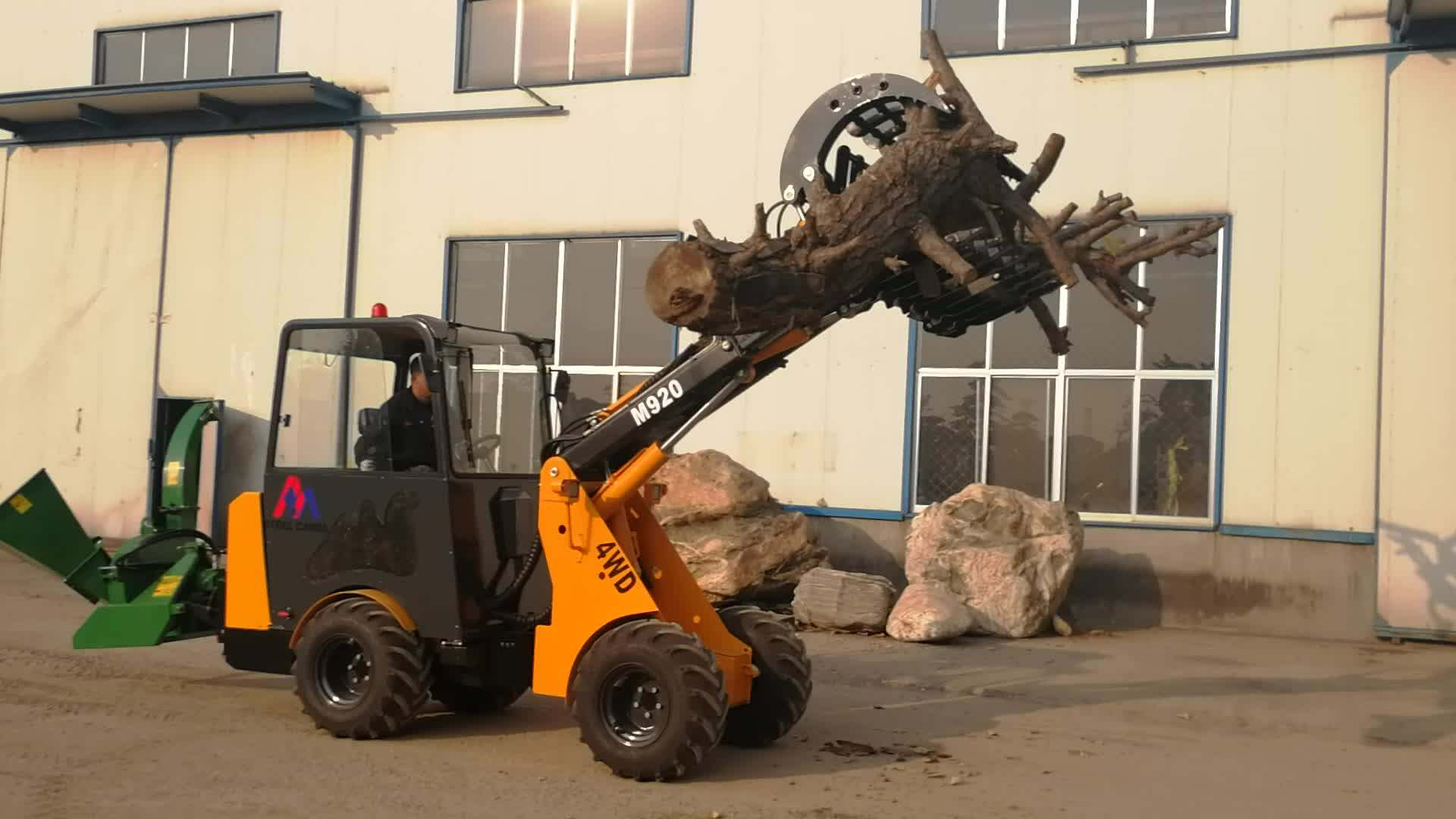 Wheel Loader Attachemnt Hydraulic Root Rake Grab Grapple For Skid Steer ...