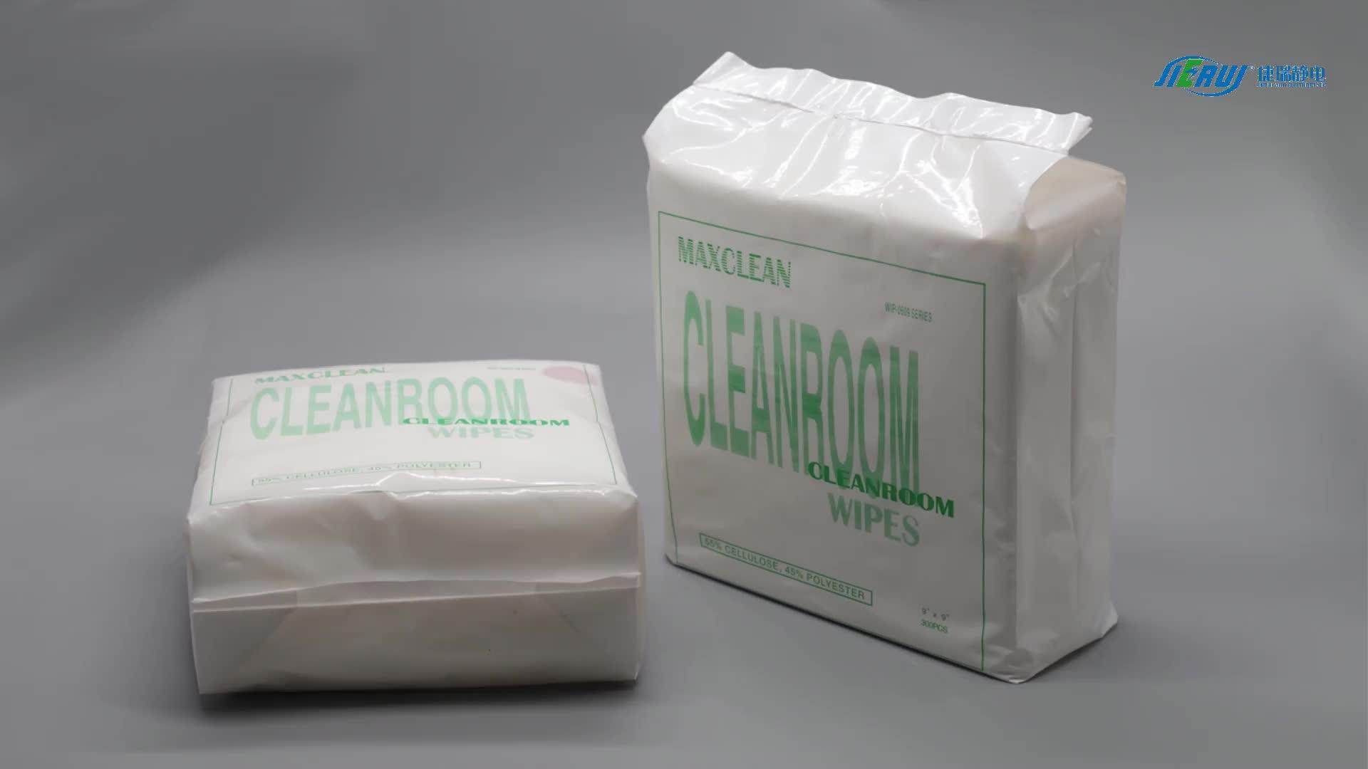 Factory Supply 9x9" Class 100 Polyester Cleanroom Wiper With Good ...