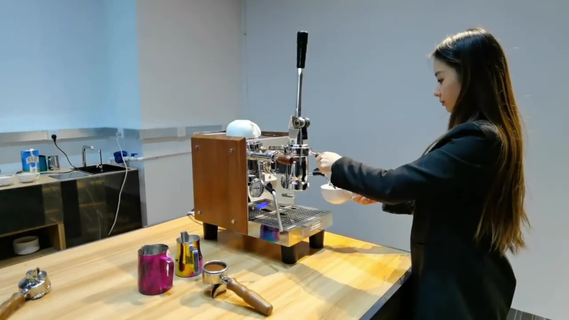 Extraction Lever Espresso Coffee Machine Cafe Espresso Coffee Maker ...