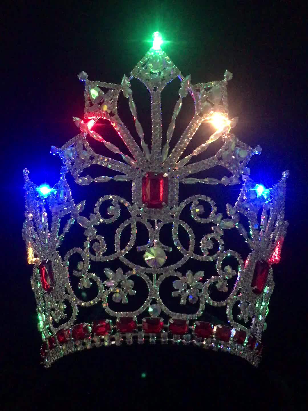 Wholesale Customized Pageant Large Crown Rhinestone Beauty Crystal Tall ...