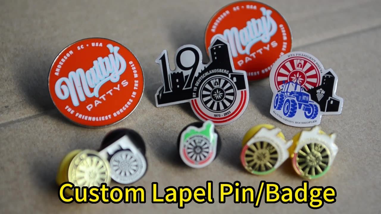 Custom Made Metal Brooch Pin Hard Soft Enamel Badges With Custom Logo ...