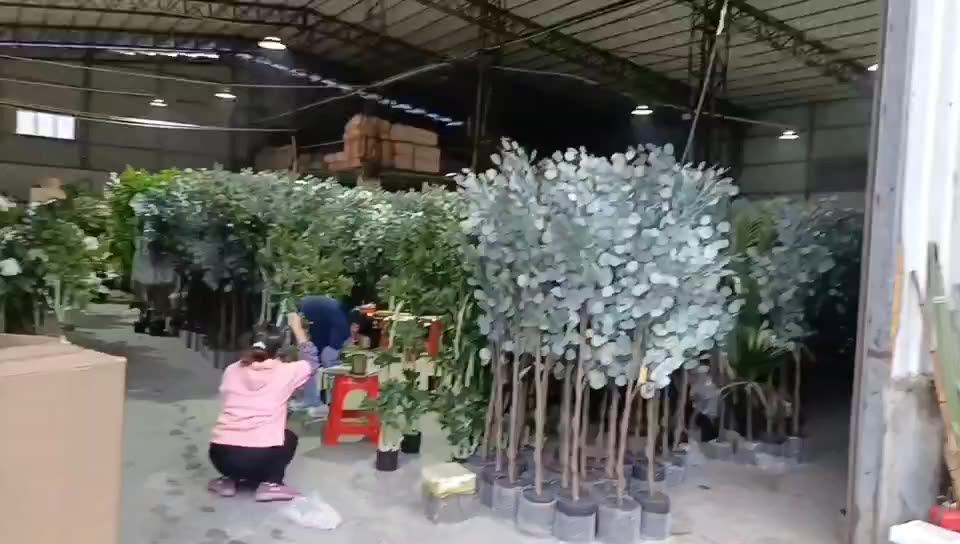 Artificial Plants Tree Home Decor Bonsai Tree Plastic Plants Pots ...