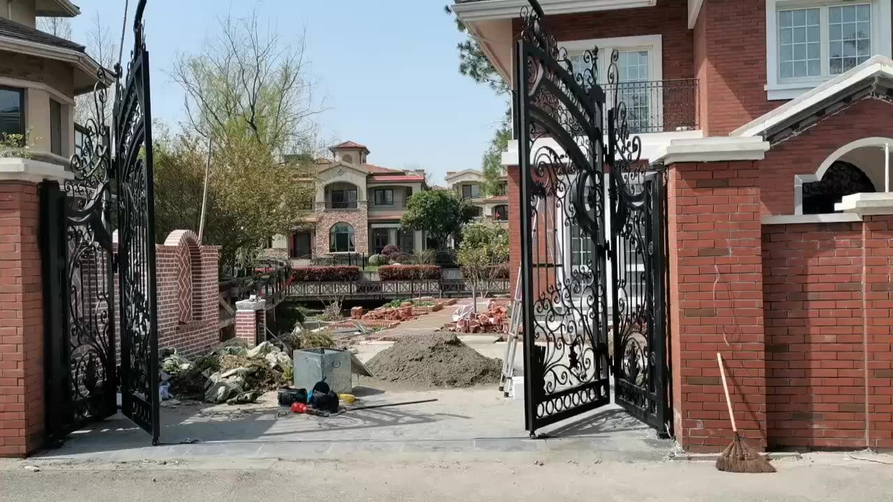 Wrought Iron Main Gate With Arch Design European Wrought Iron Courtyard ...