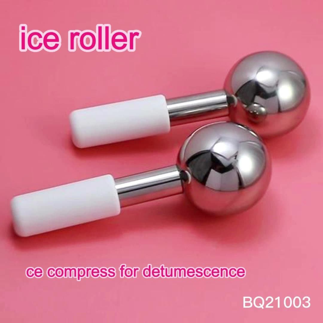 Custom Brass Colored Metal Beauty Face Massage Roller Glacier Freeze ...