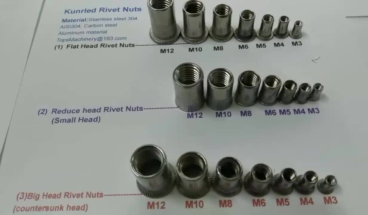 Revet Nut Blind Rivet M6 Inox Stainless,Remaches Rivet Nuts M3 M4 M5 M8 ...