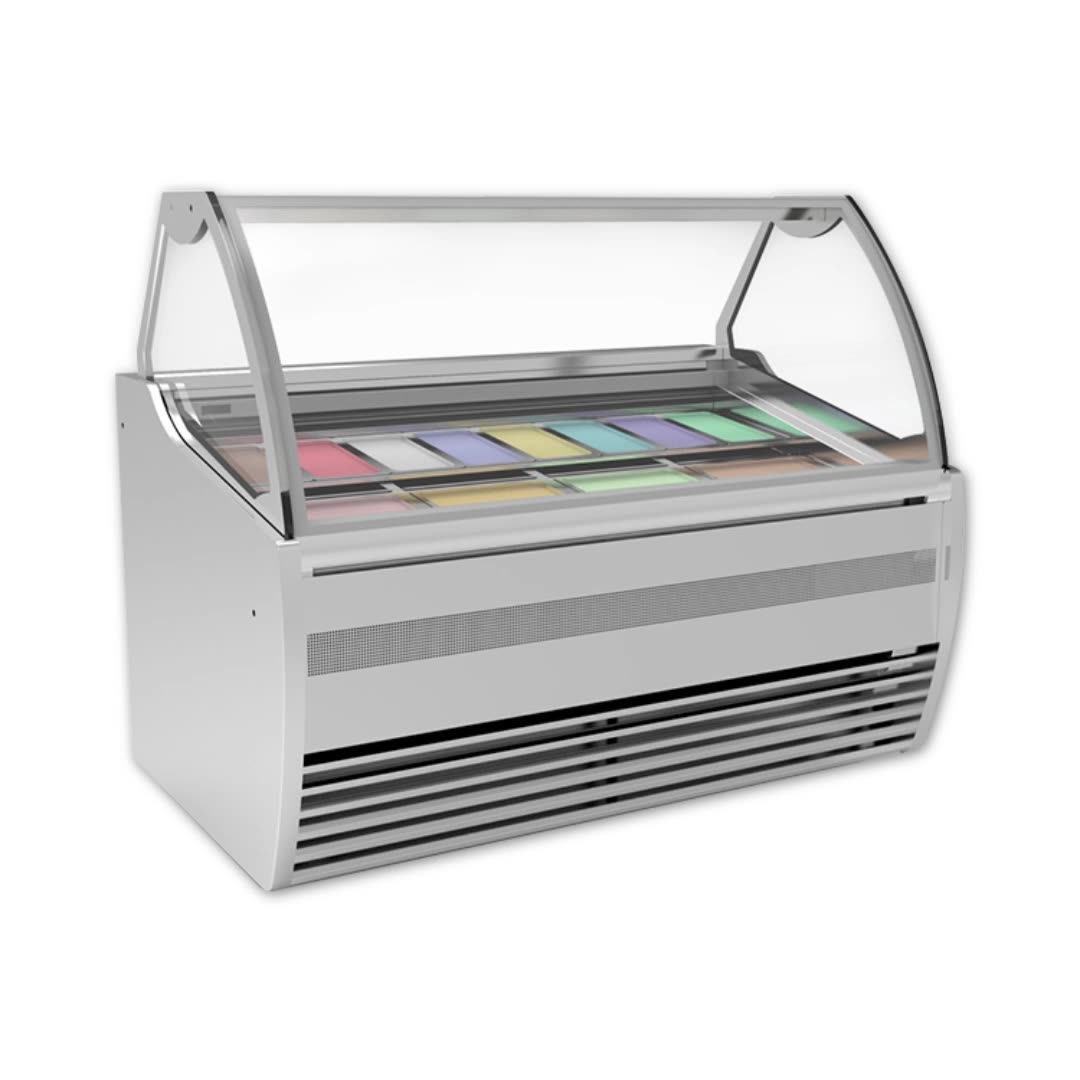 Mehen Mc16 Gelato Display Case Dipping Refrigerated Cabinet Small Cream ...