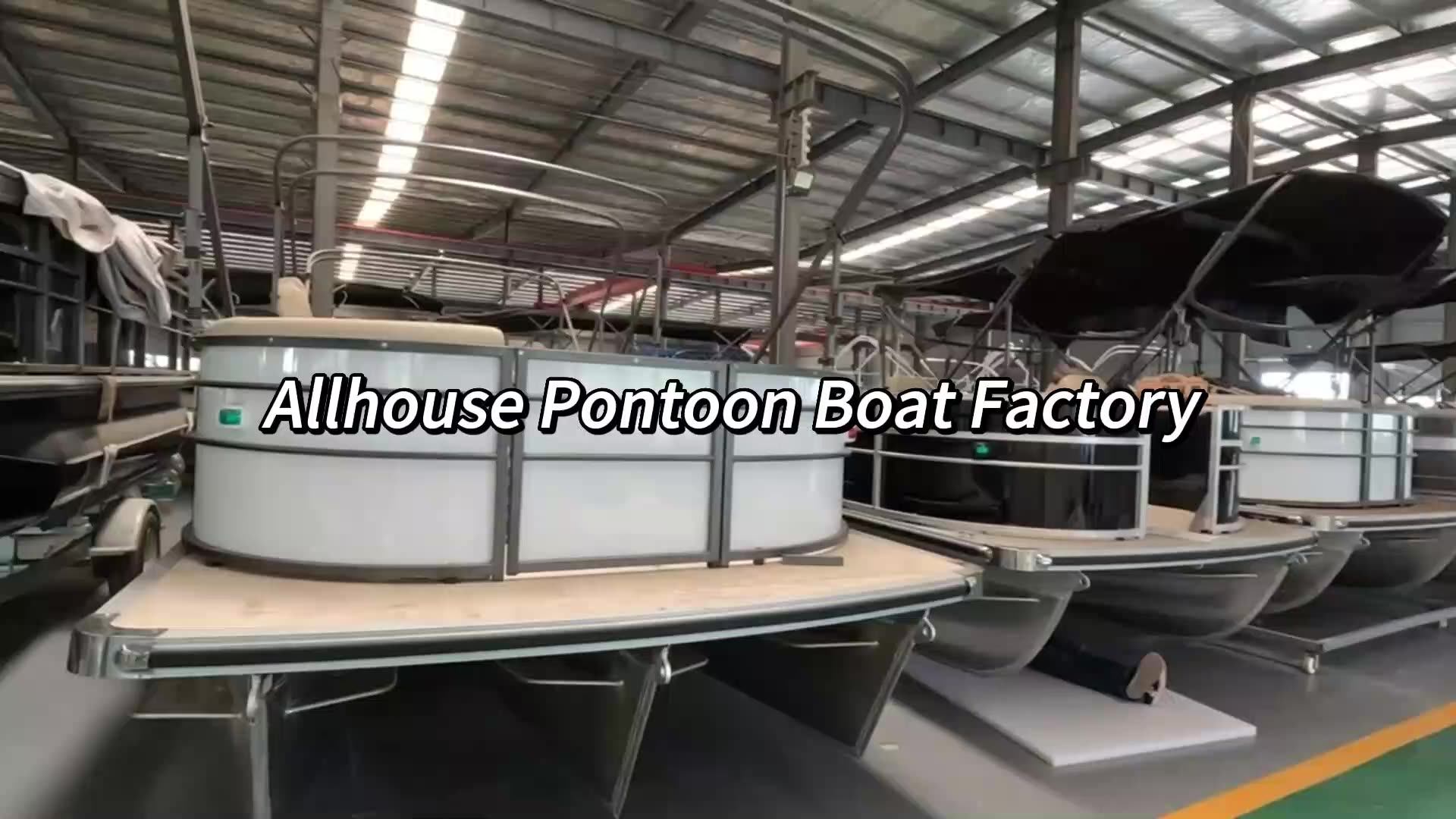 Allhouse Houseboat Boats Fiberglass Pontoon Boat Cover Luxury Yacht ...