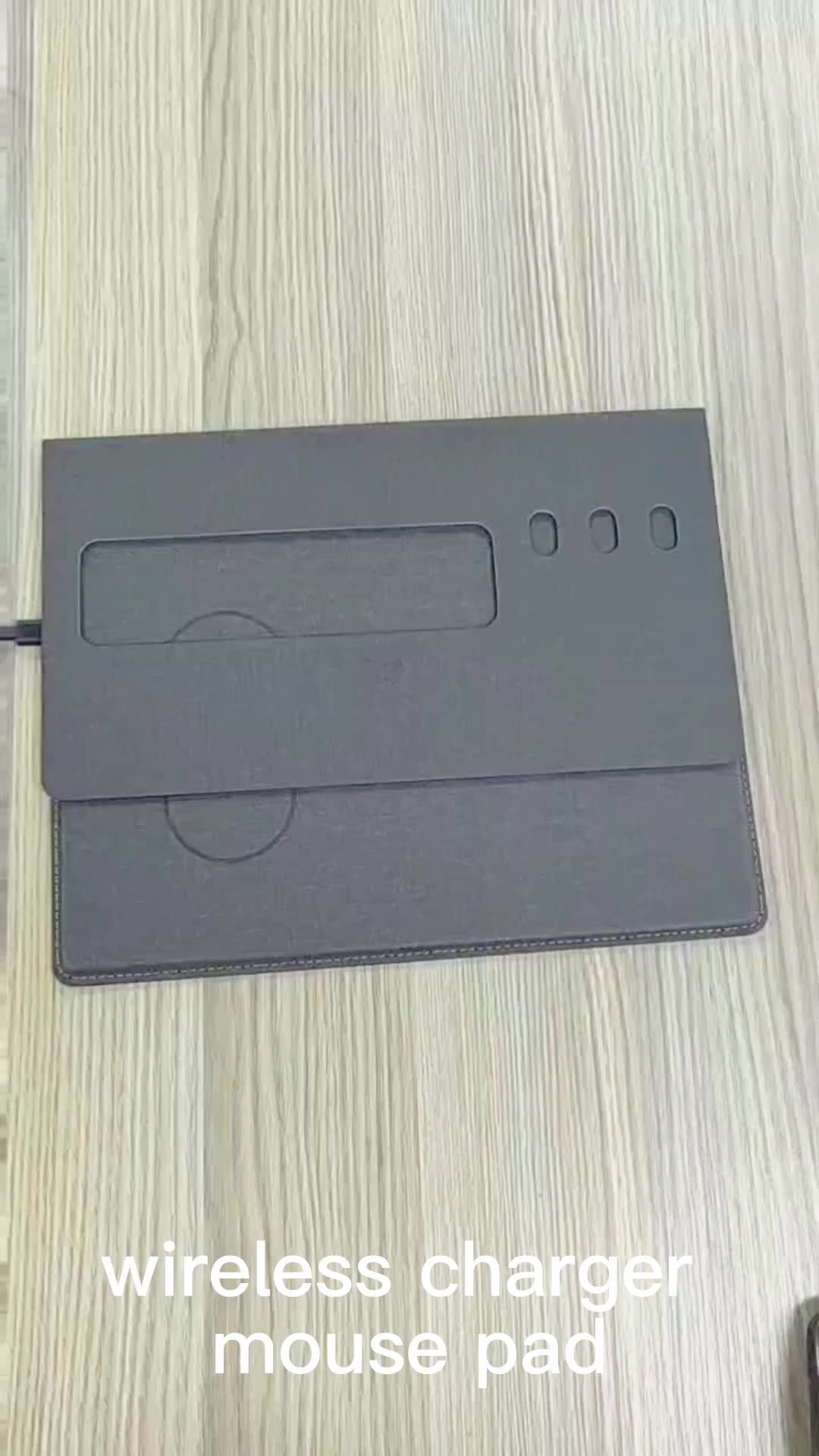 Pu Leather Wireless Charger Mouse Pad Wireless Charger Foldable Wireless Charging Mouse Pad ...