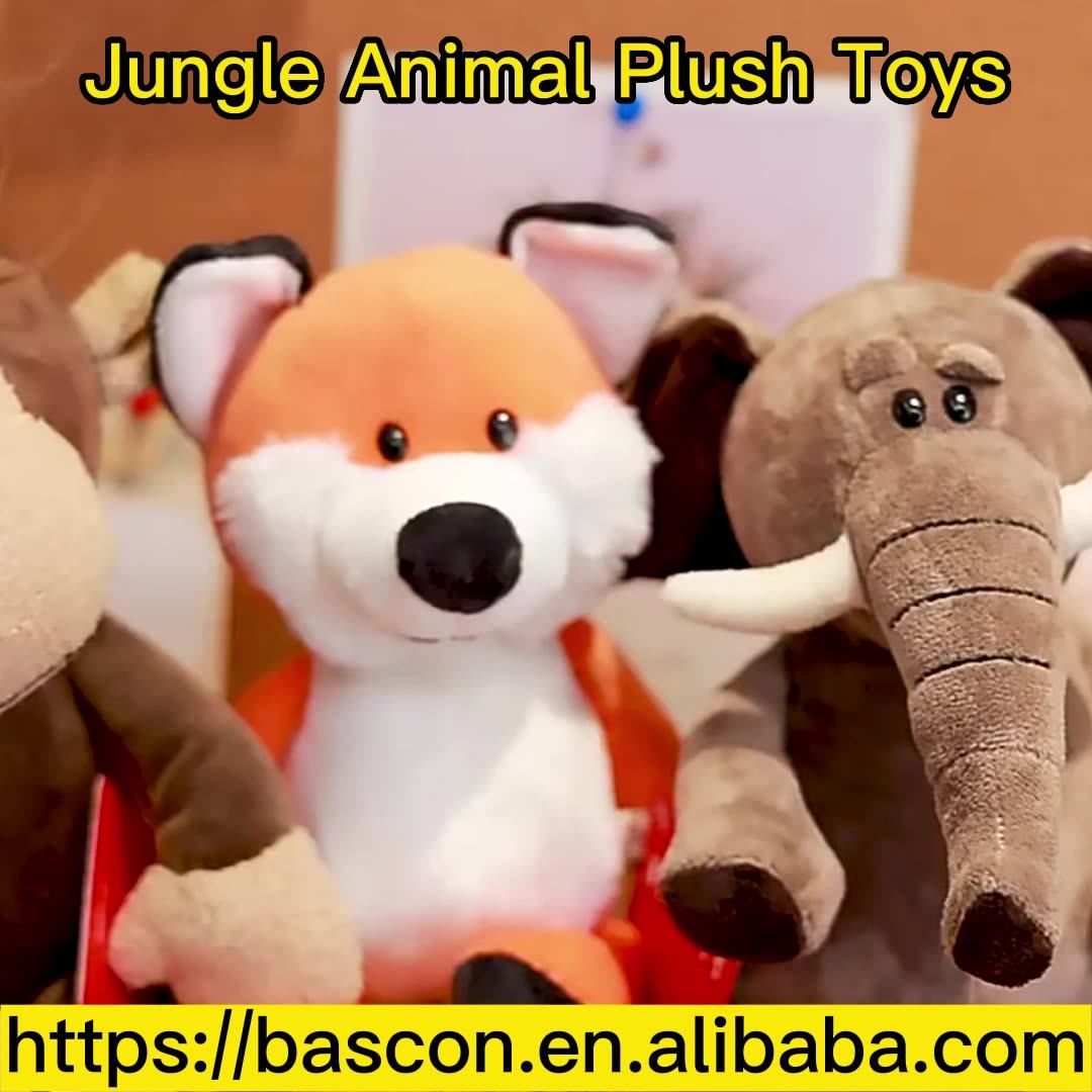 Cartoon Raccoon Tiger Monkey Lion Giraffe Elephant Plushies Juguetes ...