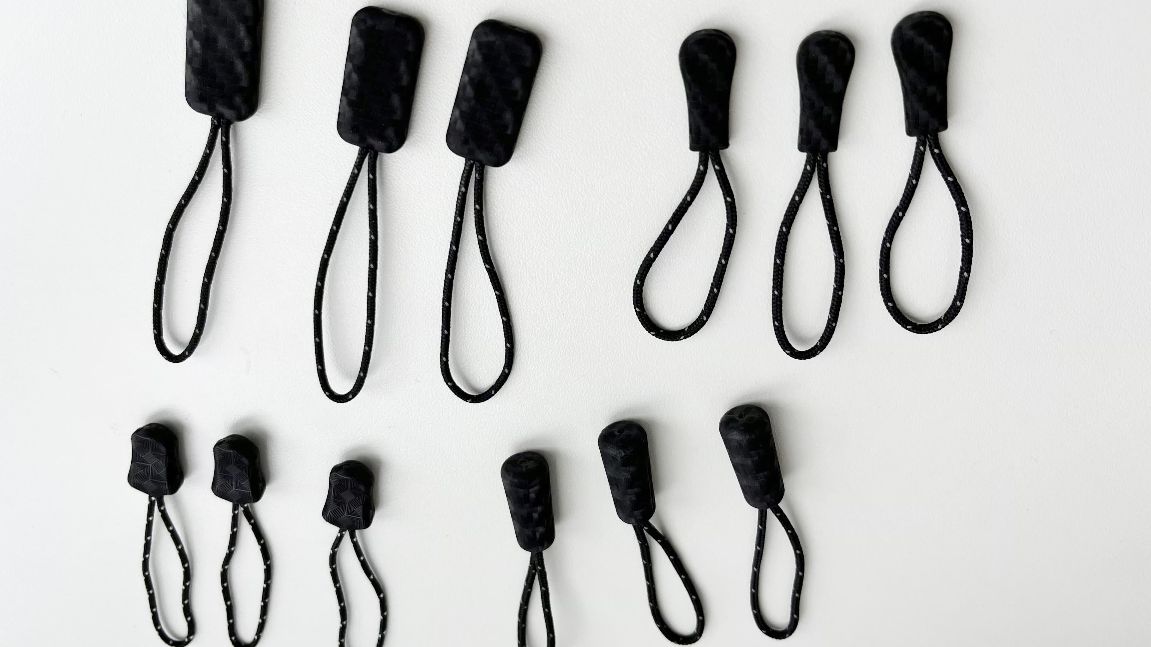 Wholesale Carbon Fiber Texture Slider Black Pvc Zipper Pull Product ...