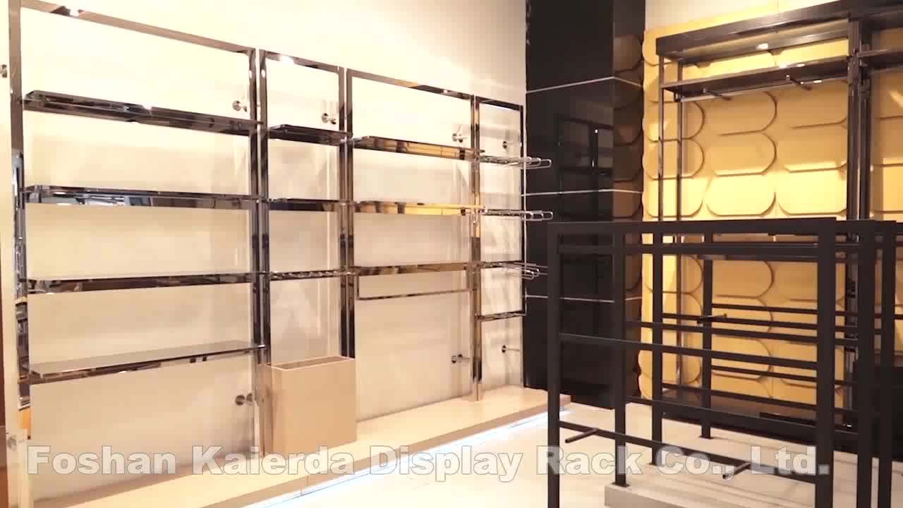 Stainless Steel Clothes Hanging Rack Metal Hanging Clothes Display ...