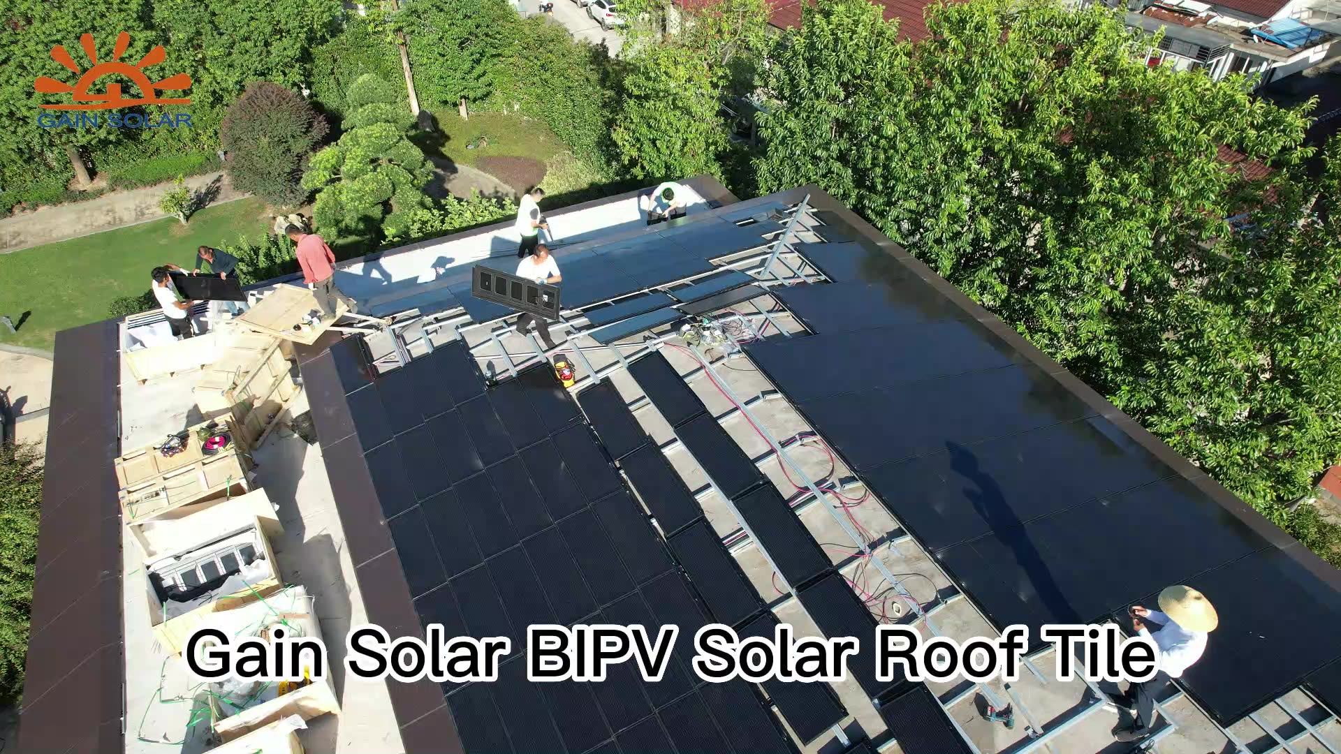 New Technology Bipv Solar Shingle Roof Tiles Photovoltaic Efficient ...