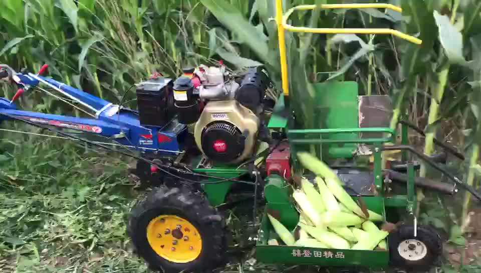 Walking tractor mounted mini corn harvesting maize harvester 6 - 11 ...