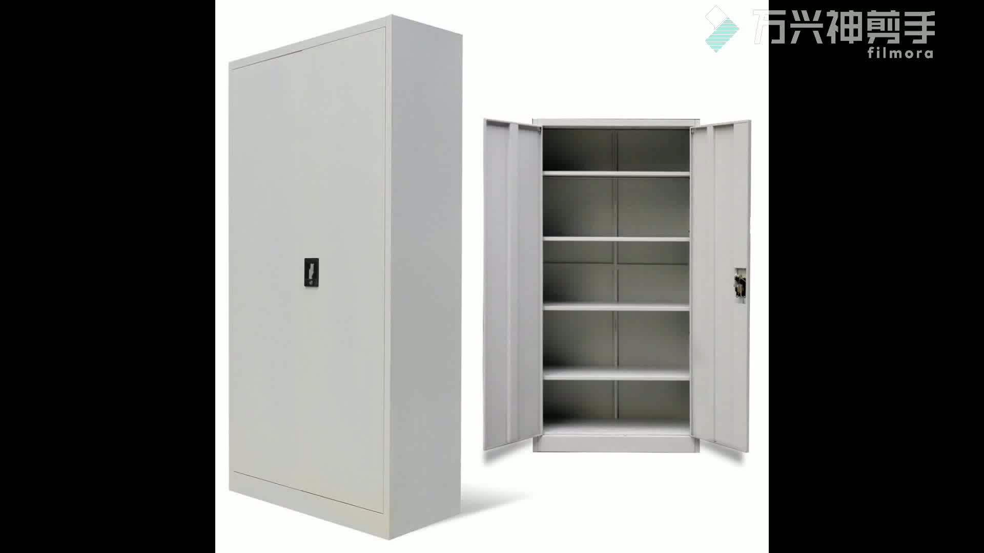 Hot Sale Office Furniture Metal 4 Layers Office 2 Door Cupboard Steel ...