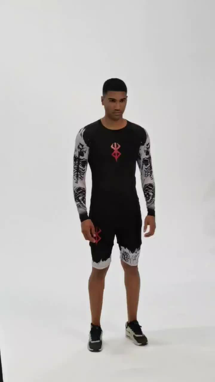 Anime Berserk Guts Men's Compression Shirt Tshirts Fitness Sport ...