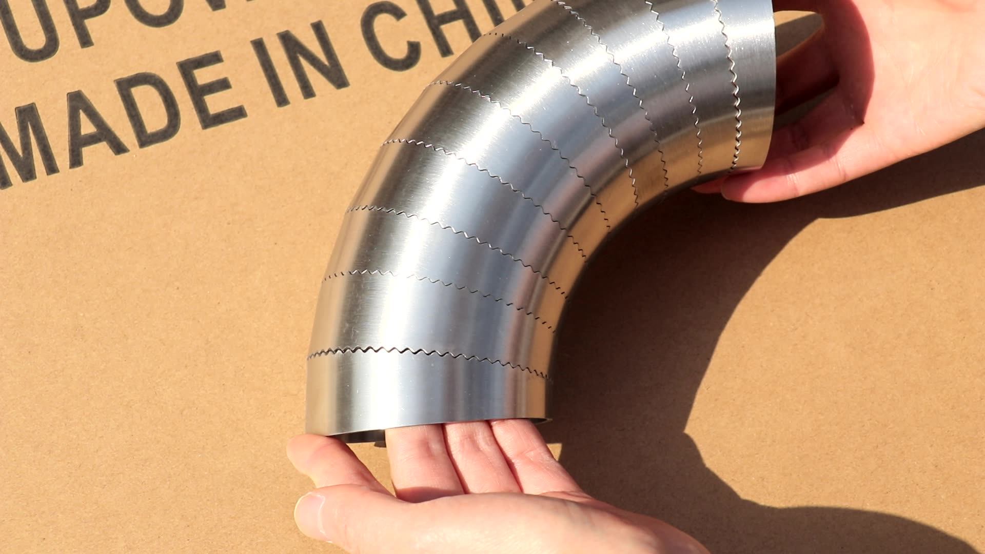 Custom 304 Stainless Steel Pie Cuts 6 Pcs 90 Degree Bend 2.5" Exhaust ...