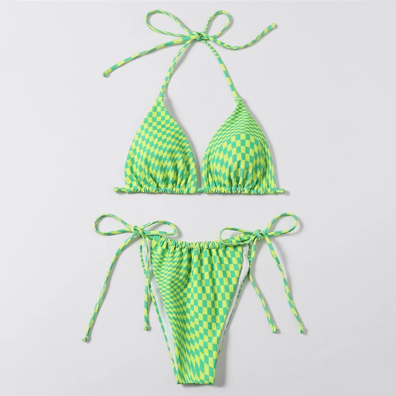 Sexy Geometri Print Women Pushup Bra Underwire 2 Piece Swimsuit