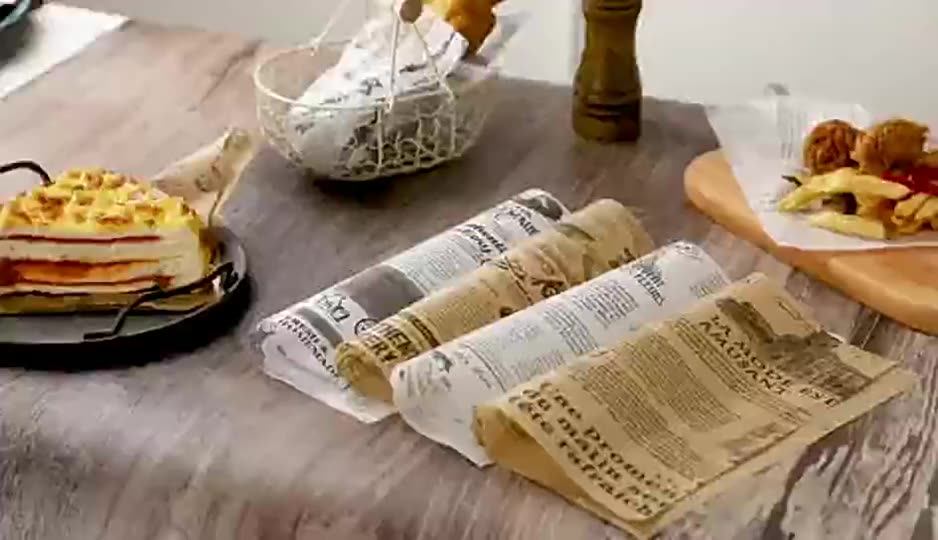 Wins Flying Burger Kraft Grease Proof Reusable Parchment Baking Butter ...