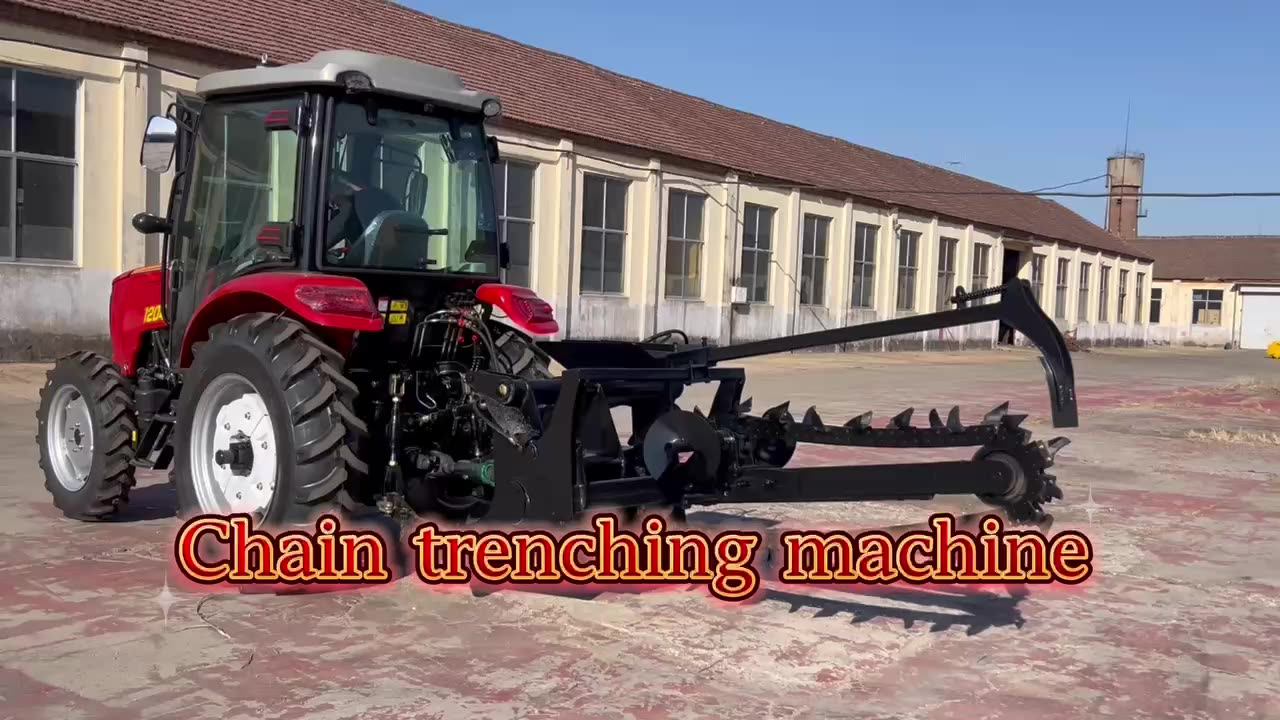 Farm Tractor 3 Point Hitch Trencher Machine Digging Diesel Power Chain ...