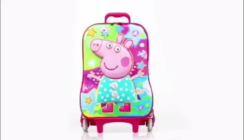 Shengming Wheeled School Bags For Kids 6d Pokemon Trolley Backpack ...