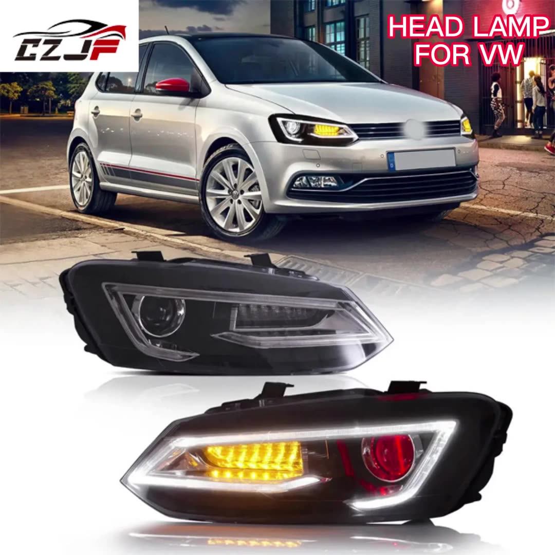 Dual Beam Projector Headlights With Gti Demon Eyes Black For Volkswagen ...