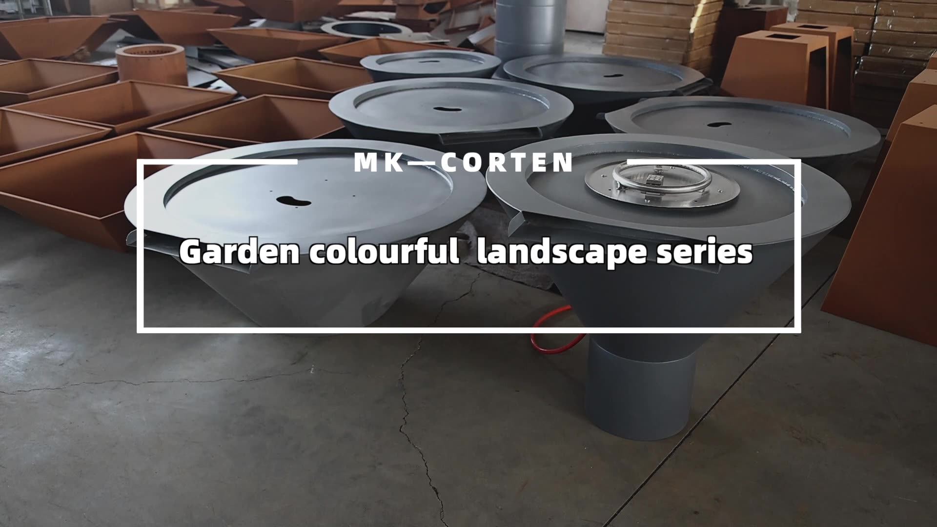 Gas Fire Pit Water Bowl Metal Rust Patio Square Firepit Propane Corten ...