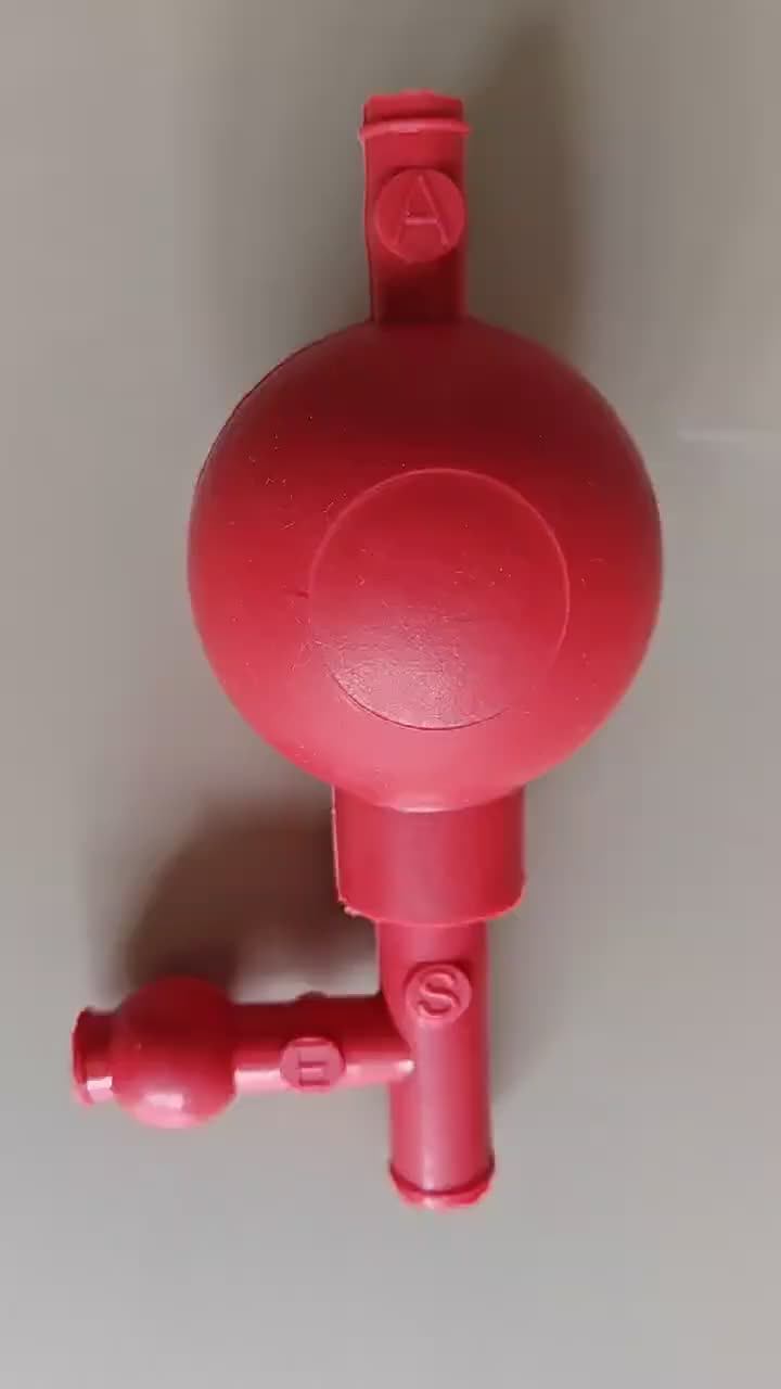 With 3 Openings Red Pipetting Ball Quantitative Suction Bulb Rubber ...
