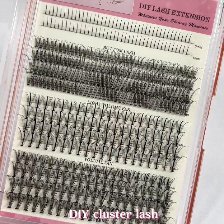 Individual Lash Clusters Segment Pre Cut Eyelash Diy Extension Lash Kit ...