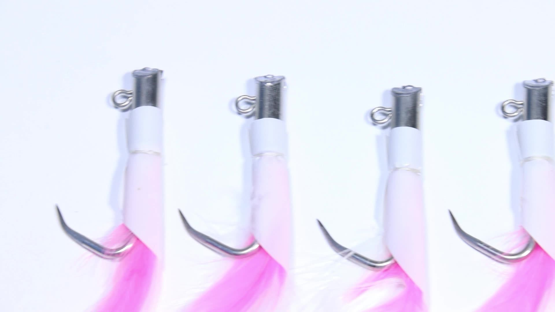 Traditional Japanese Longline Tuna Fishing Hook With Authentic Feather ...