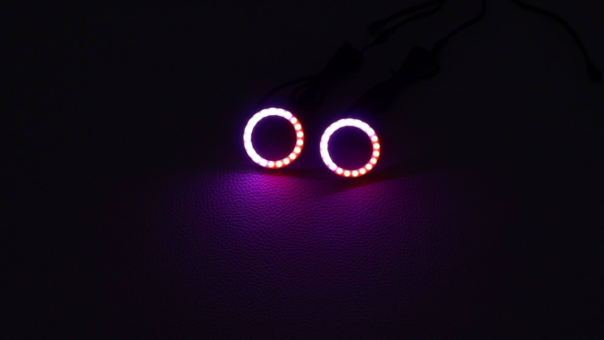 Diffused Led Angel Eyes Waterproof Multi Color 100mm 12v Led Halo Rings ...
